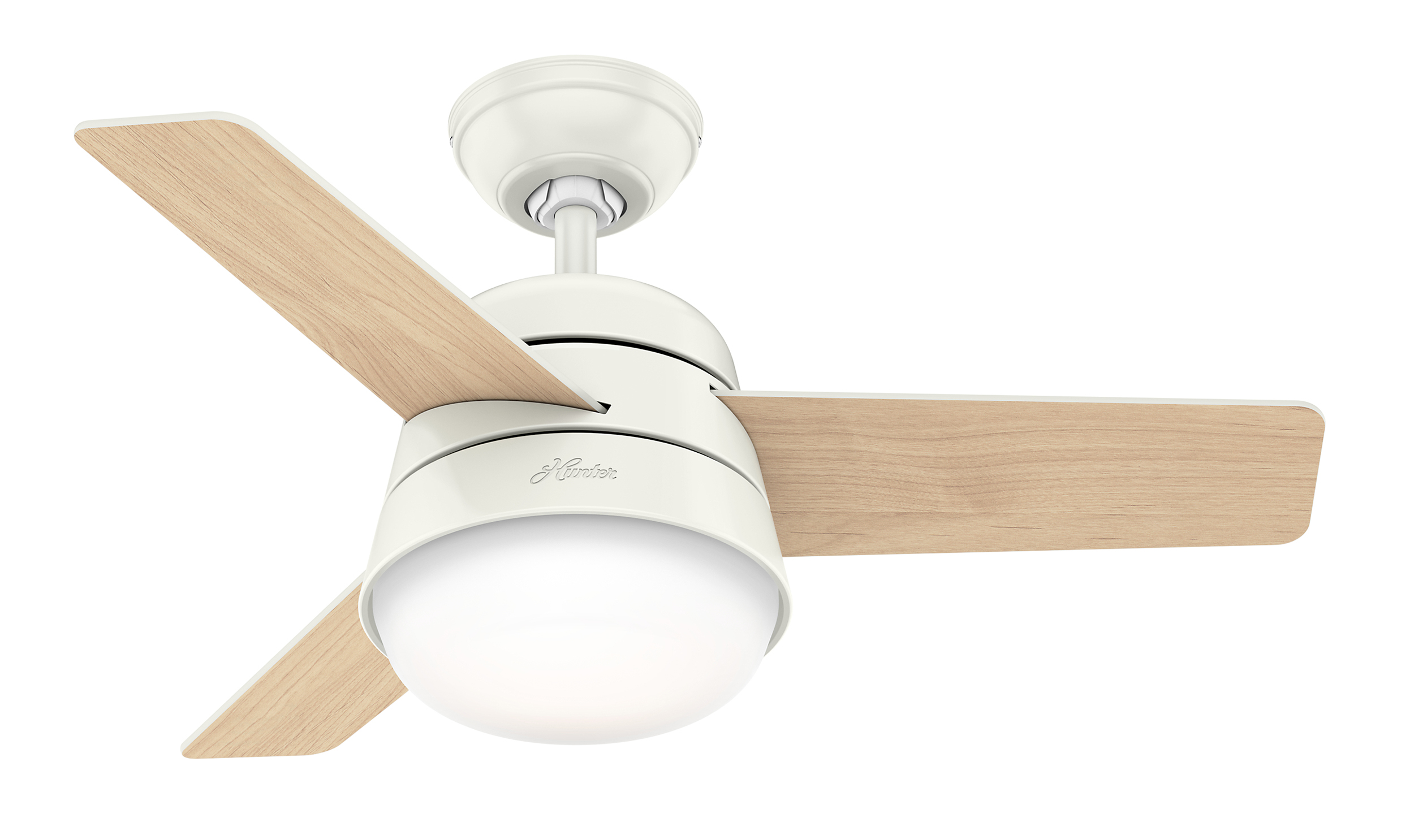 Hunter Finley Ceiling Fan with Light 36"/91cm Brushed Nickel or White ...
